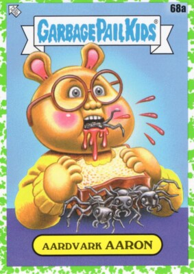 2022 GARBAGE PAIL KIDS GPK BOOK WORMS GREEN PARALLEL AARDVARK AARON 68a ...