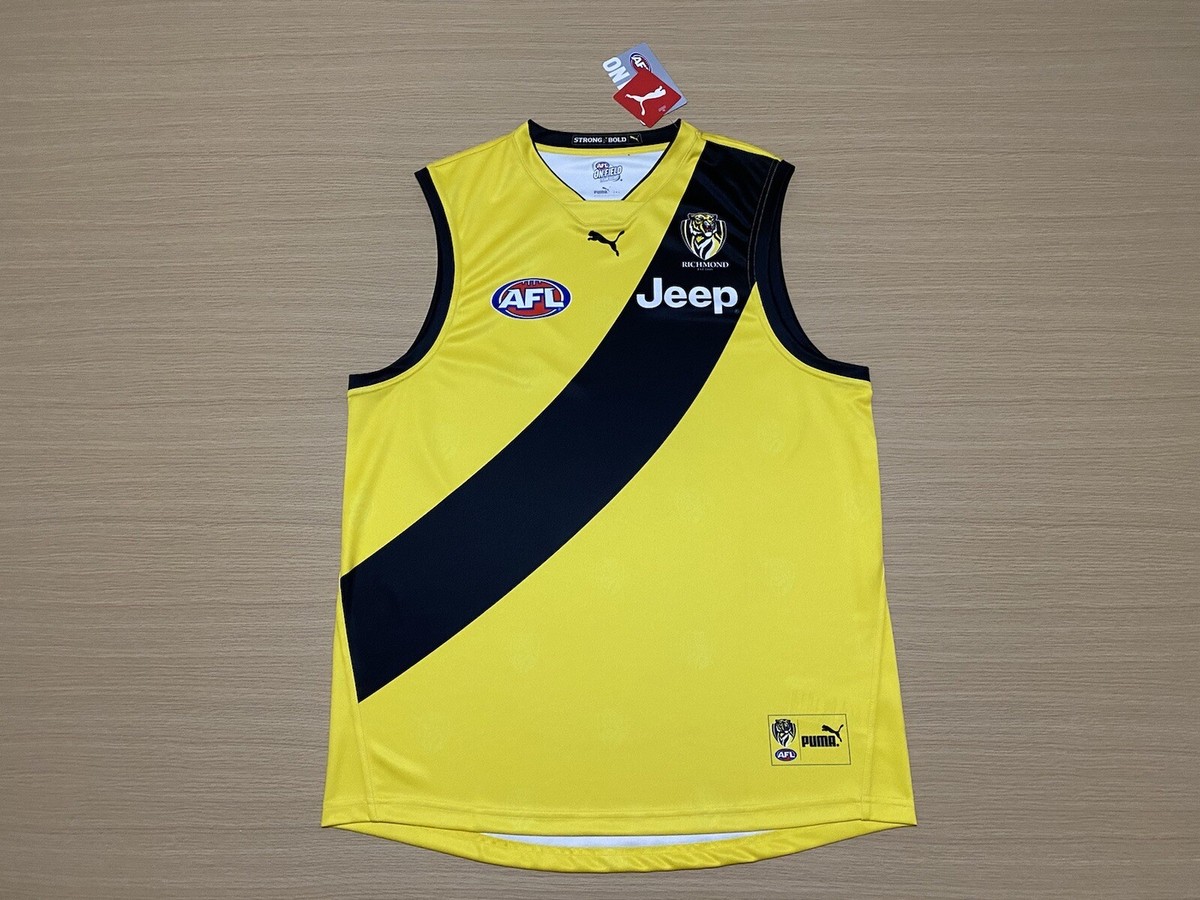 Puma Richmond Tigers Guernsey Mens Size 3XL XXXL New w Tags AFL Away Jumper