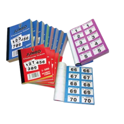 Raffle Cloakroom Tickets 500 or 1000 Books Tombola Draw Jumbo Brand ...
