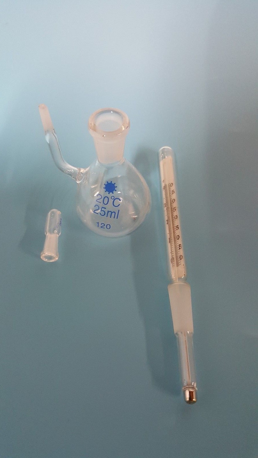 Lab Glass Specific Gravity Bottle Pycnometer 50ml Thermometer New | eBay