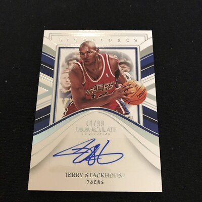 2022-23 Immaculate Collection Jerry Stackhouse Signatures Auto #10/99 ...