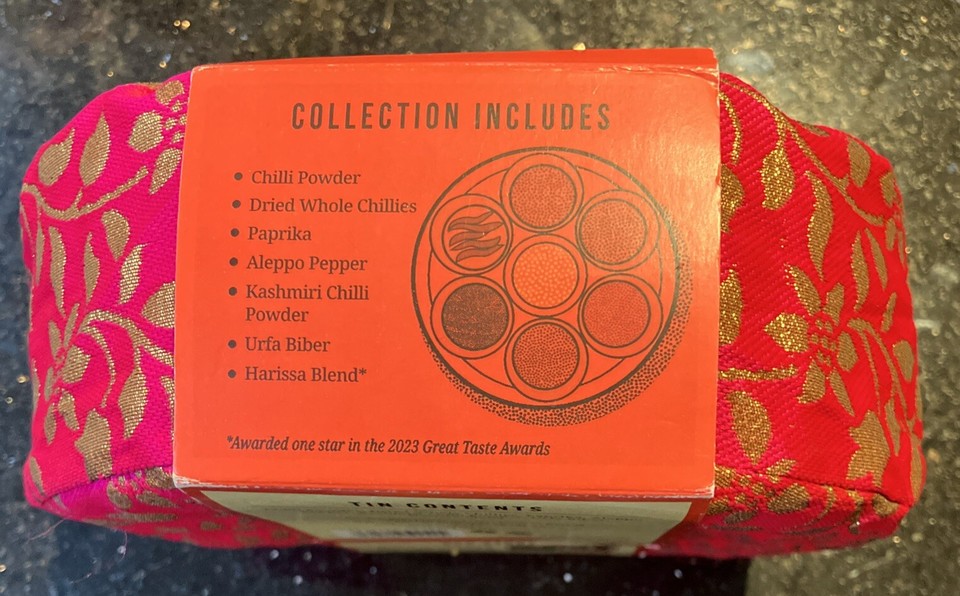Spice kitchen Chilli Spice Tin in Silk Sari Gift Wrap | eBay UK