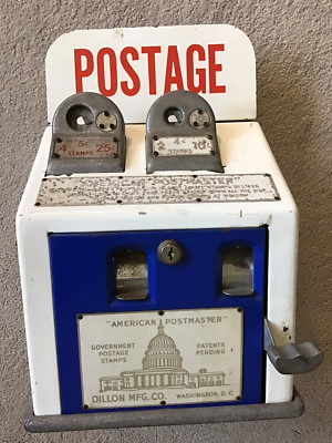 Vintage American Postmaster Countertop Postage Stamp Vending Machine ...