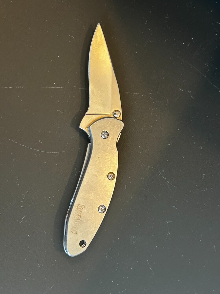 1600 Kershaw Chive Knife plain Blade 3" frame lock! A4173 | eBay
