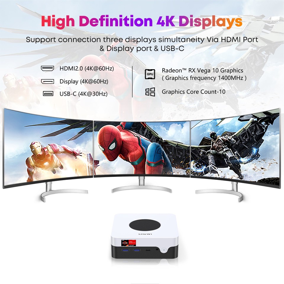 CHUWI LarkBox X Mini PC AMD Ryzen 7 3750H/3700U 4K Ultra-Compact ...