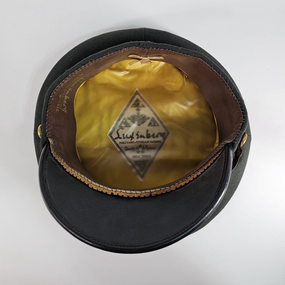 Vtg WW2 Era Luxenberg Officer Visor Cap Hat WWII Named Army Air Corps ...