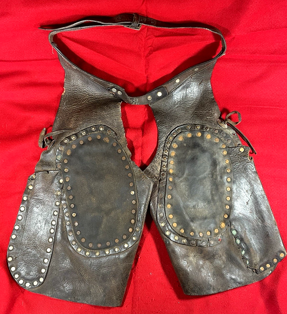 #211 VINTAGE OLD OLD FARRIER LEATHER CHAPS CHINKS FROM TOMBSTONE AZ | eBay