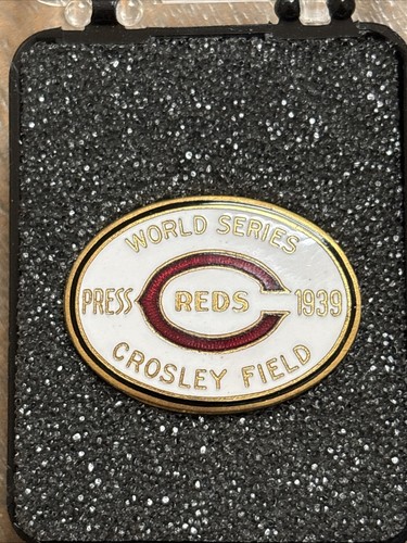 1939 CINCINNATI REDS WORLD SERIES PRESS PIN CROSLEY FIELD ORIGINAL | eBay