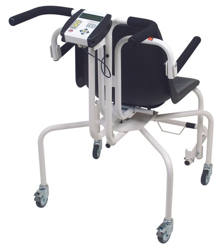 Detecto 6880 Digital Rolling Chair Scale, 400 lb x 0.2 lb, RS232, LCD ...