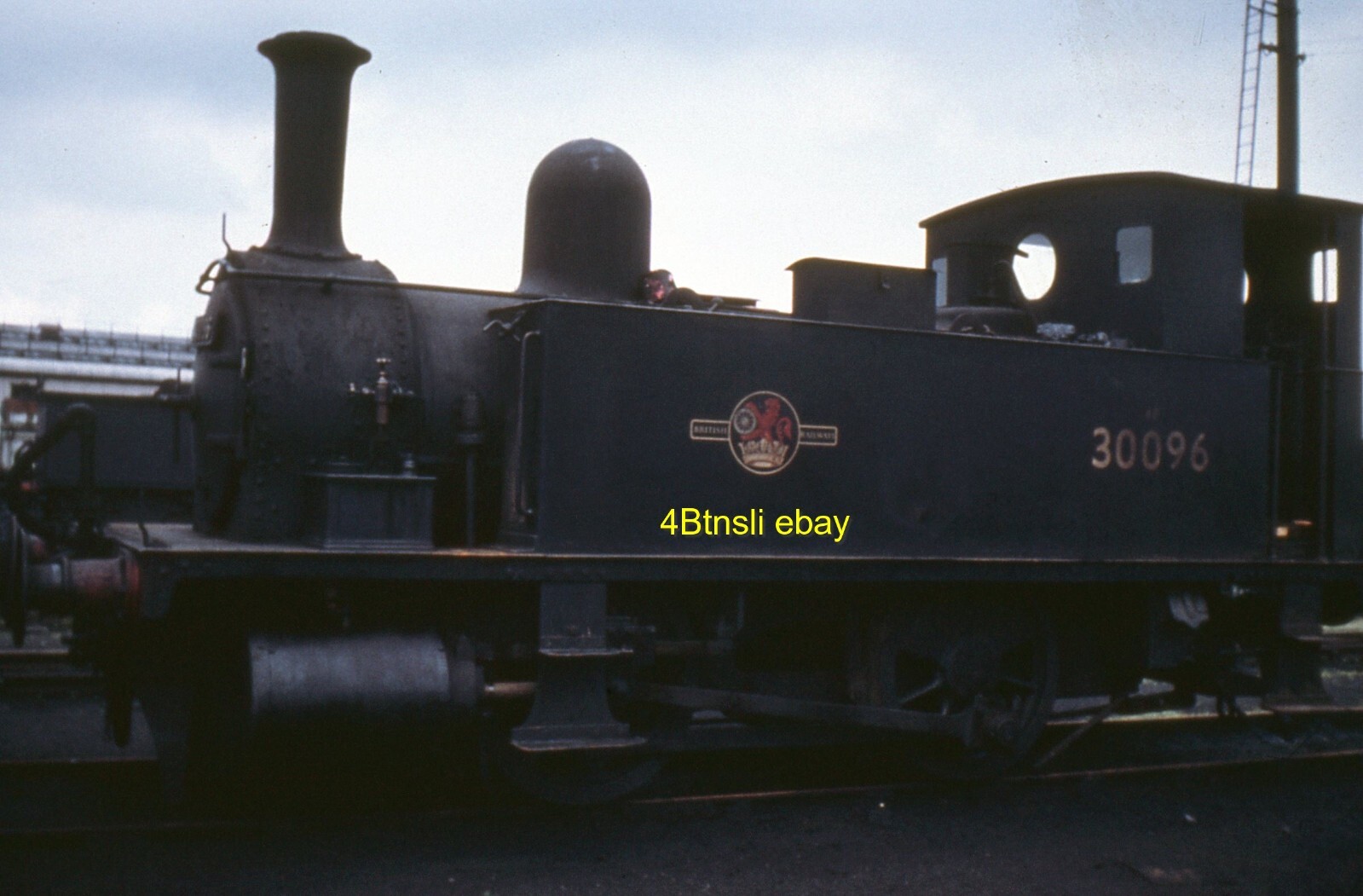 Duplicate 35mm slide LSWR/SR Adams Class B4 0-4-0T at Eastleigh 08.02. ...