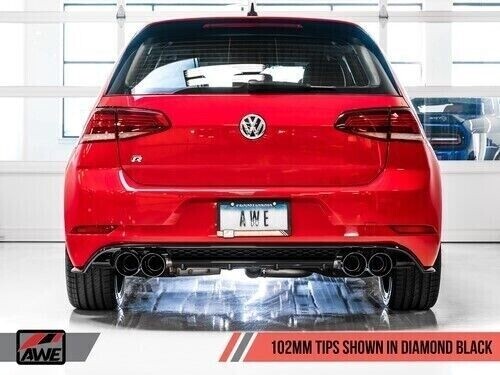 AWE 3025-43070 Tuning for MK7.5 Golf R SwitchPath Exhaust w/ Black Tips ...