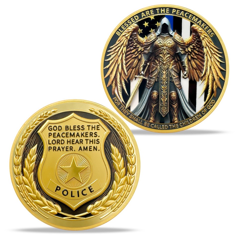 Lot of 10 Law Enforcement Police Challenge Coin Set -Blessed Are the ...