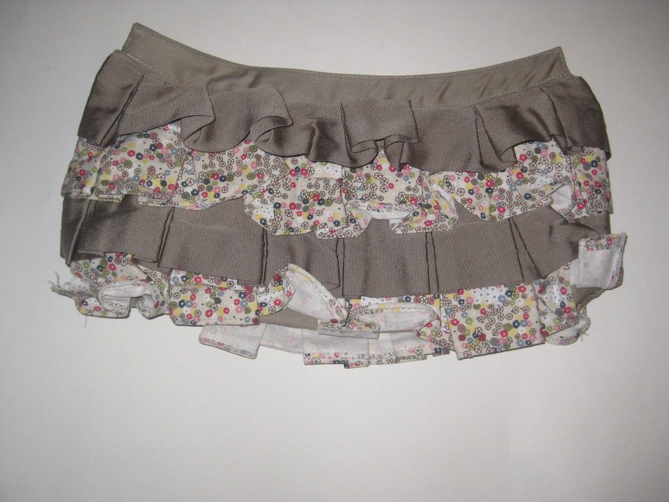 THIRTY-ONE Purse Skirt - Gray and Floral Ruffled | eBay