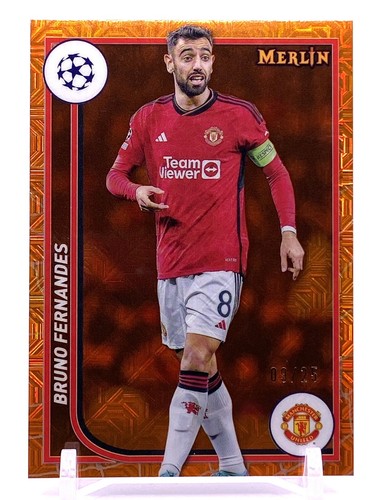 2023-24 Topps Merlin UEFA Mojo Orange BRUNO FERNANDES /25 Manchester ...