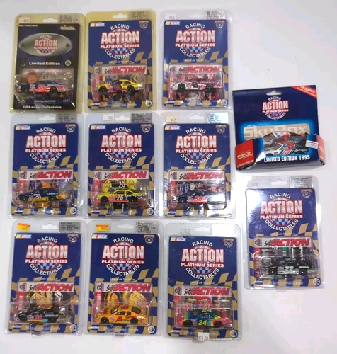 Lot of 11 1/64 NASCAR Racing Action Platinum Series Diecasts 1995, 1998 ...