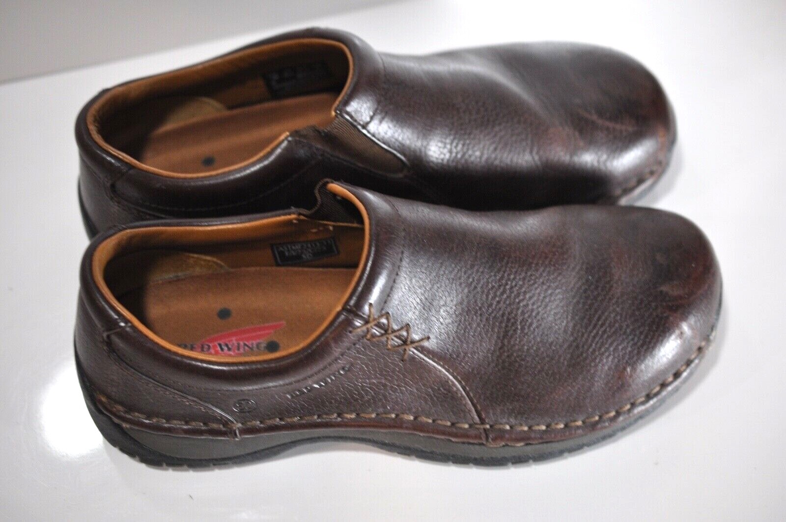 Red Wing Womens slip on Brown leather SD work safety … - Gem