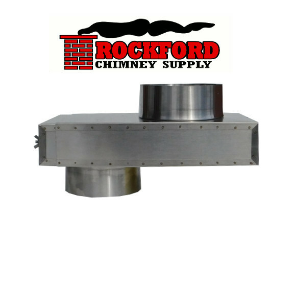 6 in. Off-Set Box Adapter for Fireplace Insert Chimney Liner | eBay