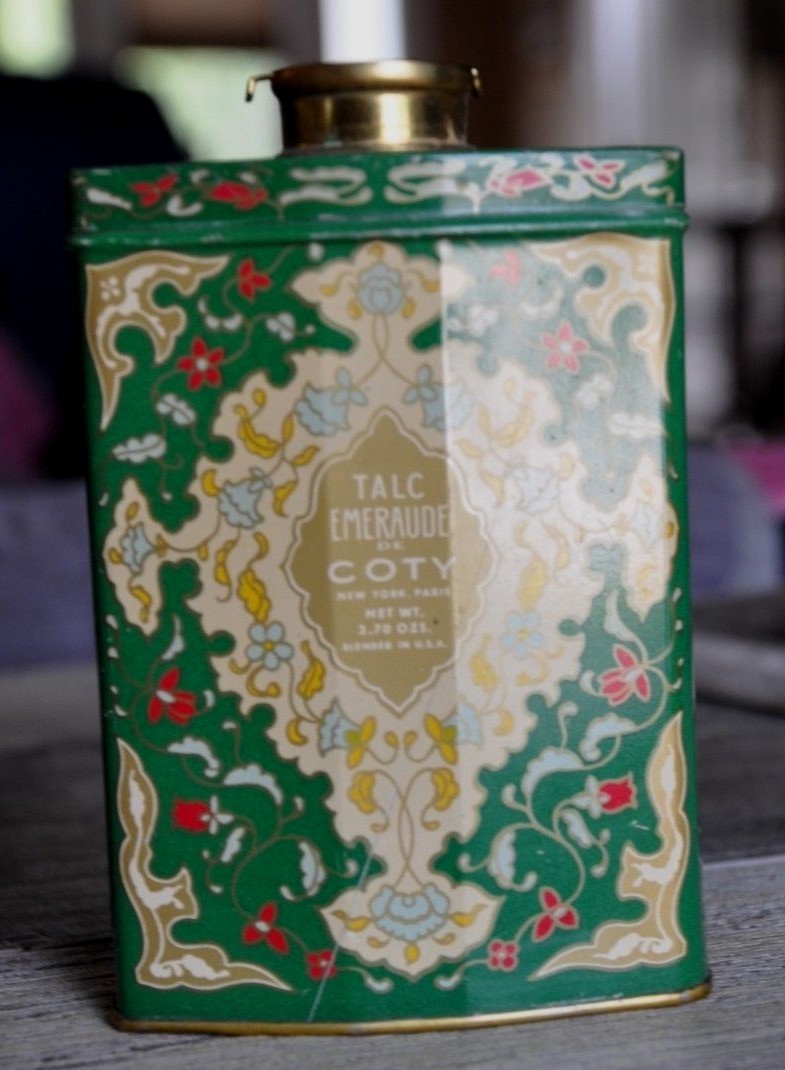 Vintage 20's/30's Emeraude by Coty Talc Dusting Powder 3.70oz Tin RARE ...