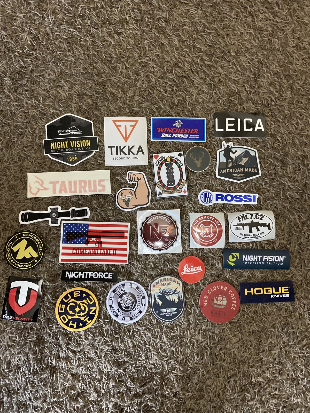 SHOT Show 25B Gun Stickers Taurus Winchester Nightforce Stag Precision ...