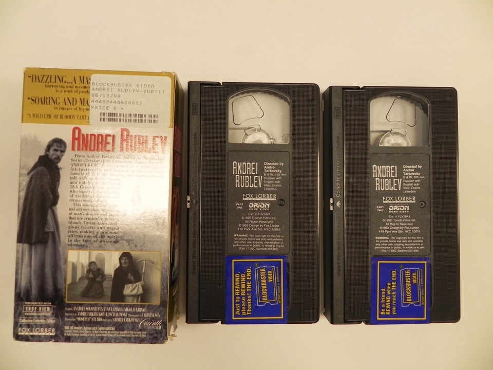 Andrei Rublev (VHS, 1995); Two Tape Set 720917010410 | eBay