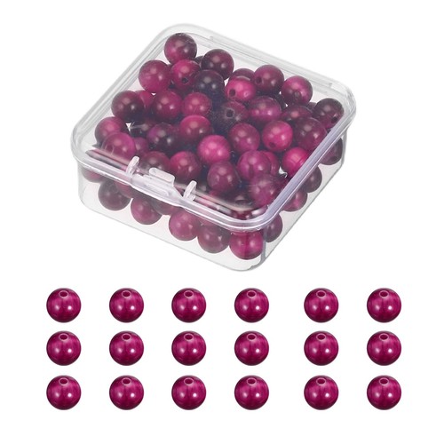 100Pcs 6mm Natural Stone Beads Rose Tiger Eye Stone Loose Gemstone Bead ...