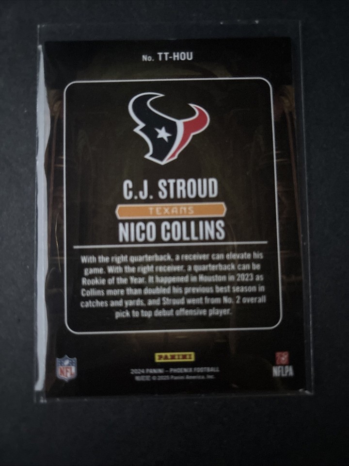 2024 Panini Phoenix CJ Stroud Nico Collins Treasured Tandems Silver ...