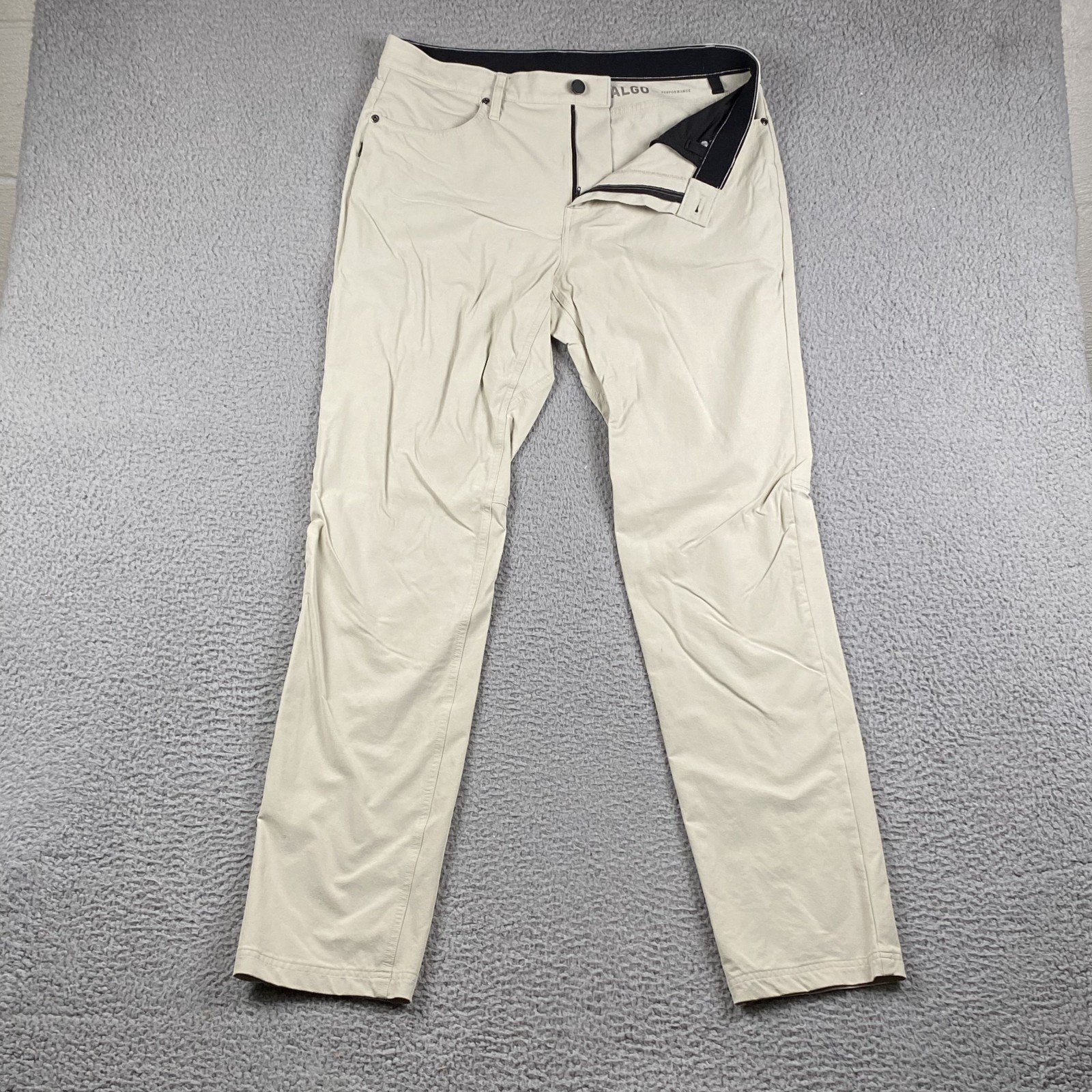 01. Algo Performance Pants Men's 32x34 Cream Beige Ch… - Gem