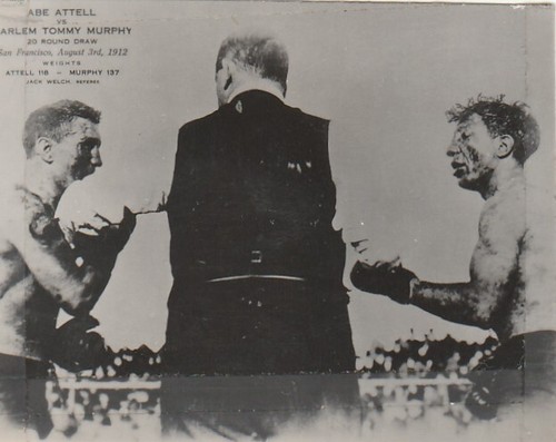 ABE ATELL vs HARLEM TOMMY MURPHY FIGHT BOXING HOFers ORIGINAL AUTHENTIC ...