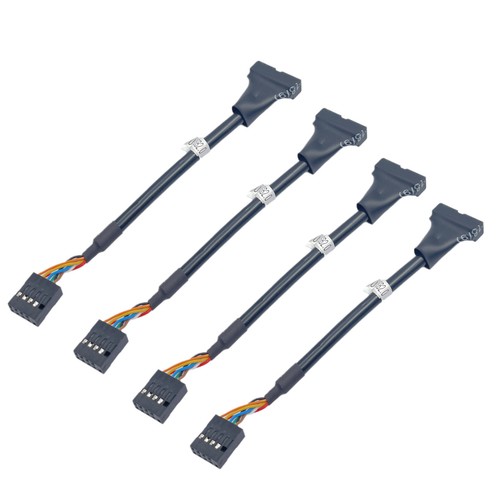 4Pcs 19 Pin USB3.0 Male to 9 Pin USB2.0 Female Motherboard Cable ...