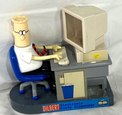 VTG 1998 Dilbert Desk Computer Electronic M&M's Candy Dispenser Hands ...