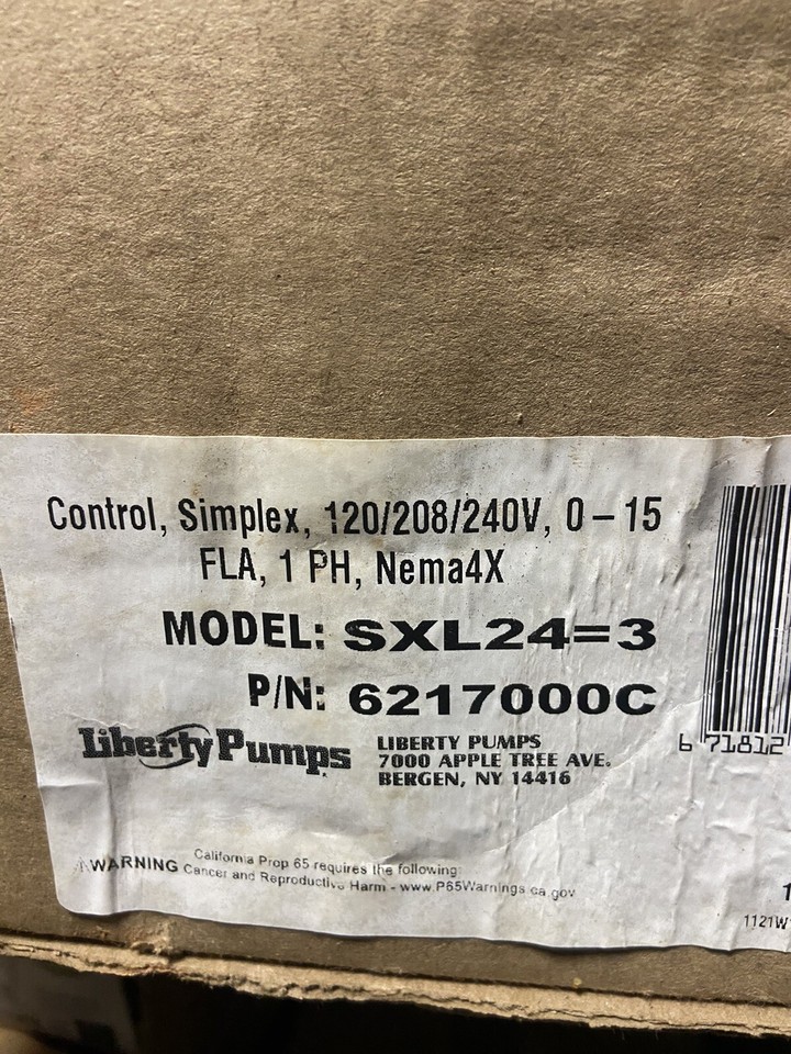 LIBERTY PUMPS SXL24=3 SX SERIES SIMPLEX PUMP NEW | eBay