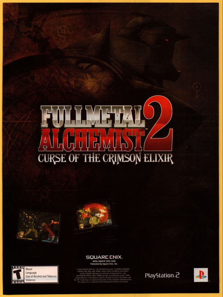 Full Metal Alchemist 2 Square Enix - Video Game Print Ad / Poster Promo ...