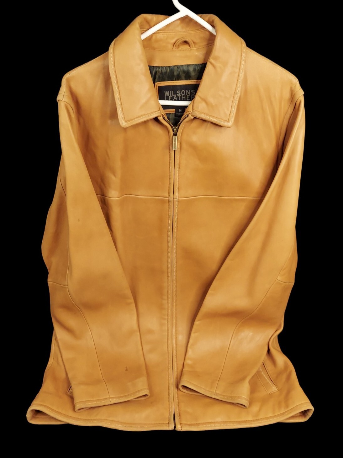 Wilsons Leather M Pelle Studio Light Brown Zip Up Col… - Gem