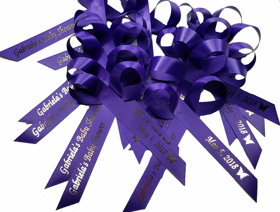 25 Personalized Ribbons Baby Shower Bridal Wedding Baptism Birthday ...