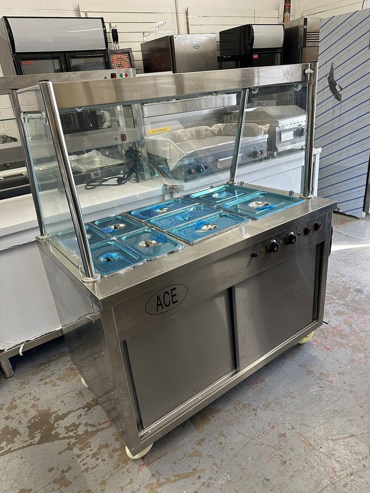 Brand New Ace Serve-Over Bain Marie Glass / Carvery Unit / Gantry 1.2M ...