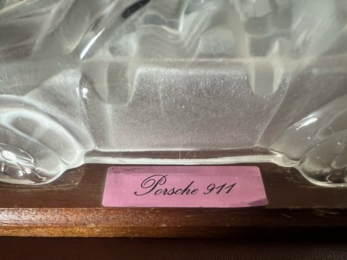 Red Porsche 911 Model Car 3D Glass 1:24 Paperweight Desk | eBay