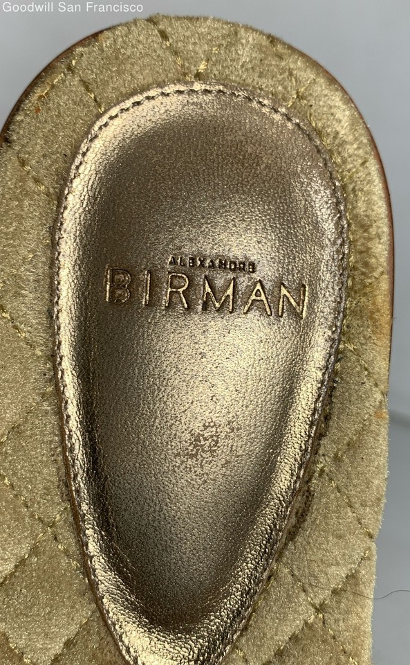 Alexander Birman Beige Open Toe Slip-On Casual Slide Womens Sandals ...