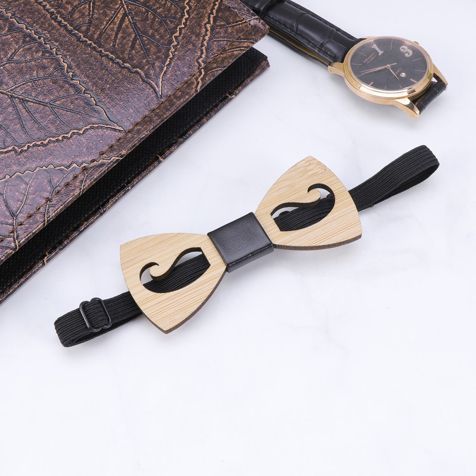 Wooden Bowtie Handcraft Pattern Bowknot Creative Hollow-out Shape ...