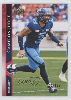 2021 Upper Deck CFL Red /165 Cameron Judge #3 | eBay