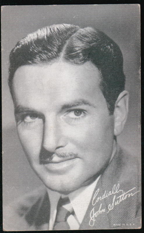 JOHN SUTTON American Actor Vtg Penny Arcade Exhibit Old Vending Card ...