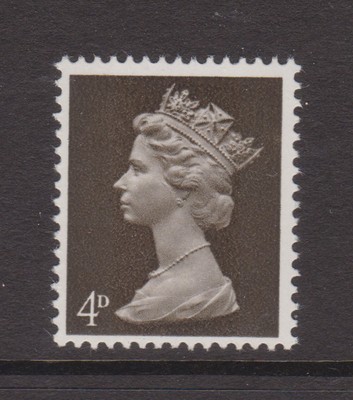 GB SG 731EV MNH MINT STAMP Machin Definitive Pre-Decimal 4d Sepia 2B ...