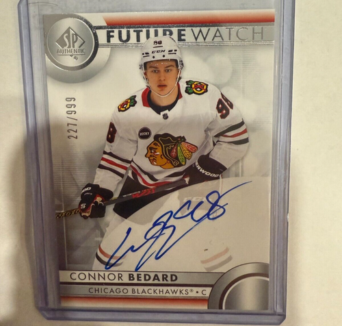 2023 UPPER DECK SP AUTHENTIC #110 CONNOR BEDARD FUTURE WATCH AUTO ...
