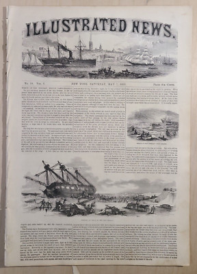 1853 Notizie Illustrate, David Atchison, Nave Independence, Sinagoga ...