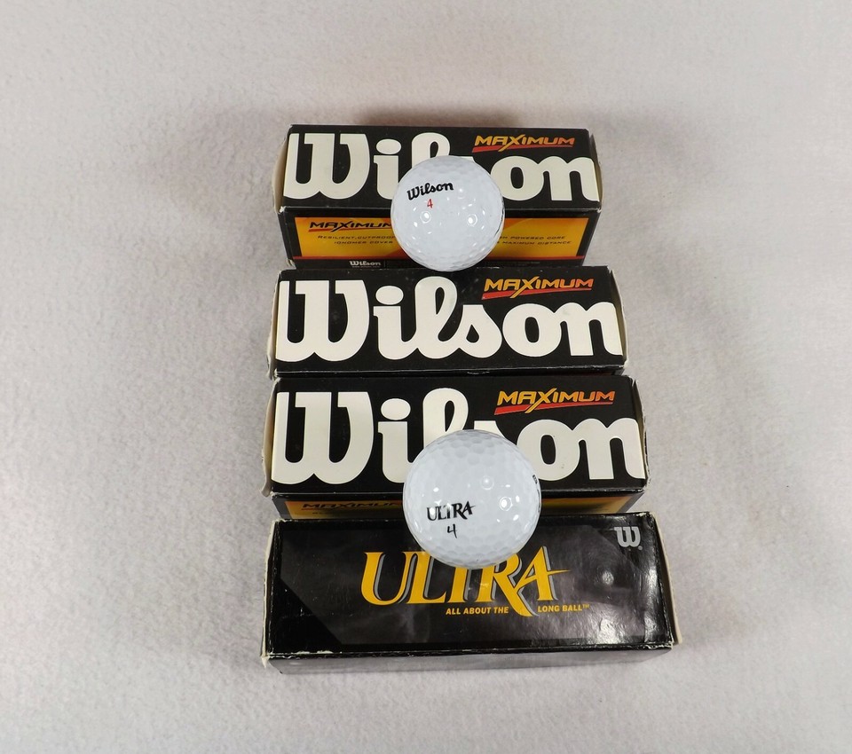 Wilson Golf Balls New In Pkg Mixed Lot 4 Sleeves -12 Balls Ultra ...