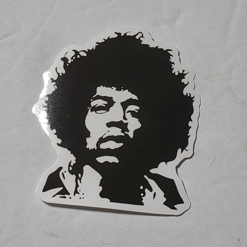 Jimi Hendrix reggae singer black & white Music Vinyl Sticker New 2 5/8 ...