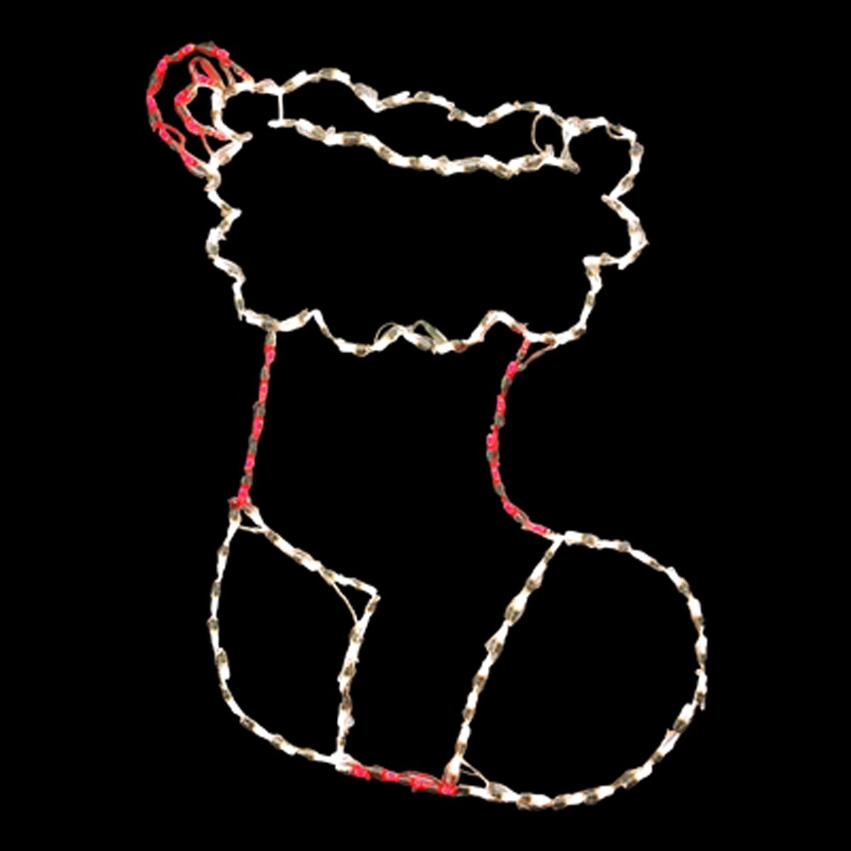 Christmas Stocking LED Outdoor Decoration Wireframe Red White 48" | eBay