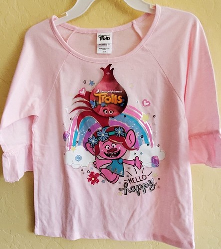 TROLLS Hello Happy POPPY Girls T-Shirt Top Kids Youth 14/16 | eBay