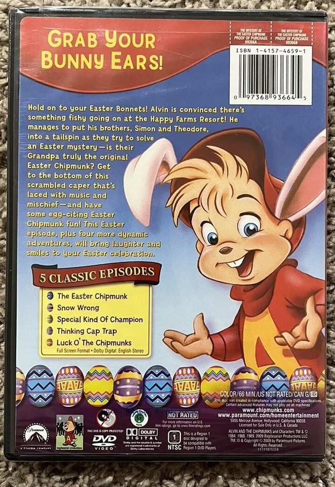 Alvin and the Chipmunks - The Mystery of the Easter Chipmunk (DVD, 2008 ...