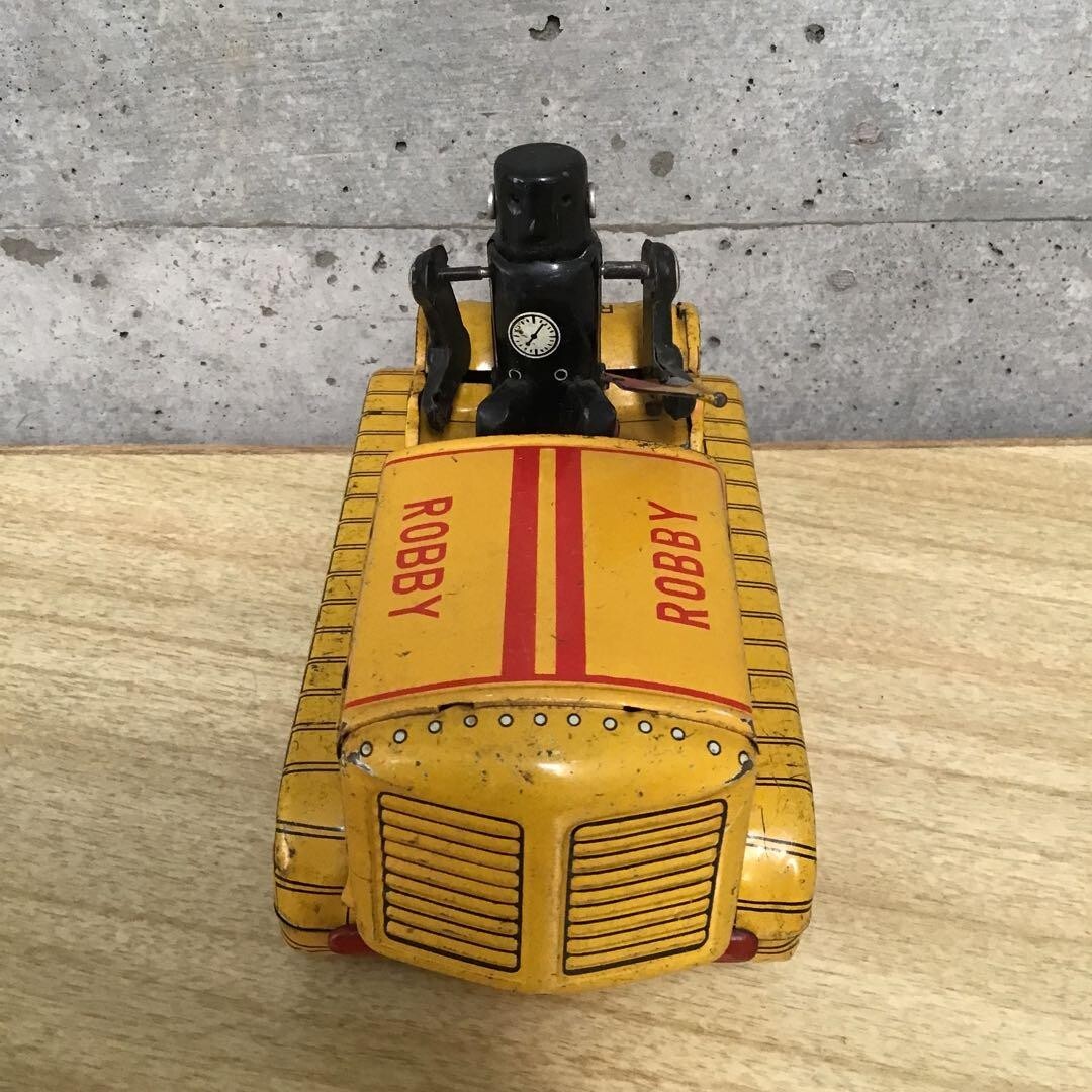 1958 Marusan Robby Robot Bulldozer Tin Toy Friction SAN RARE JAPAN | eBay