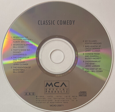 Classic Comedy CD (1992, MCA) DISC ONLY CL | eBay